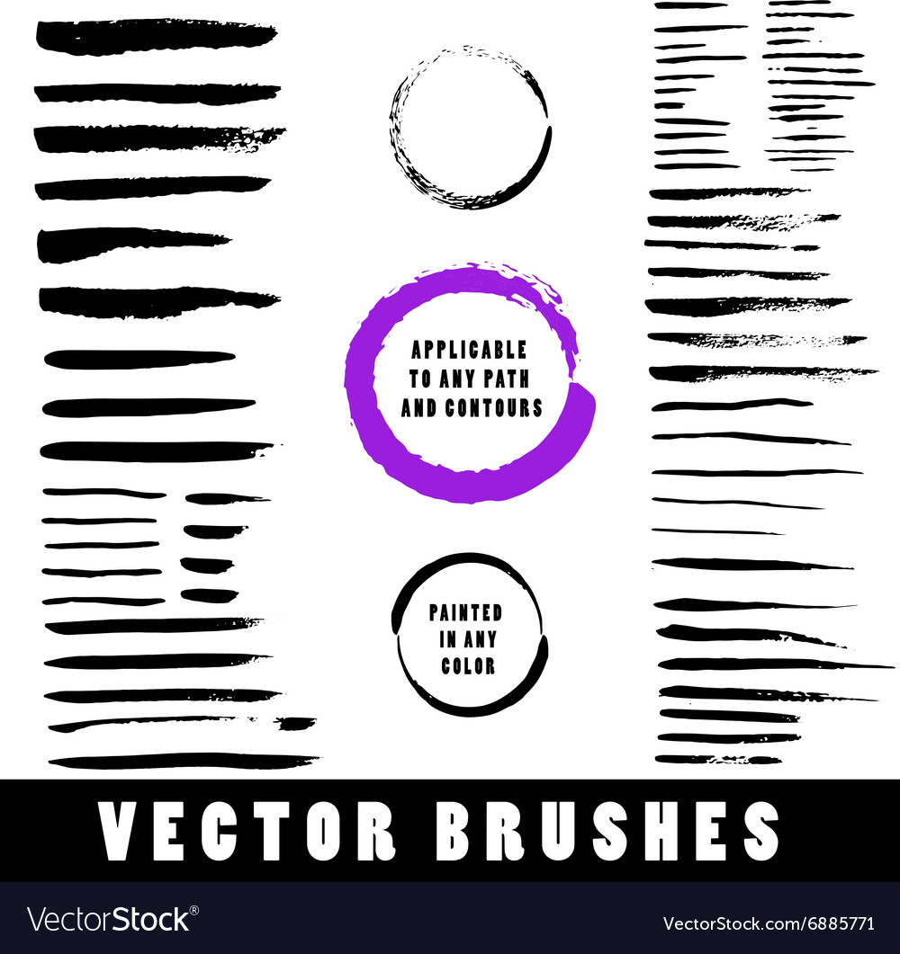 Grunge brushes Royalty Free Vector Image - VectorStock