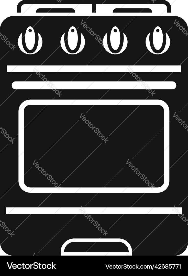 Kitchen stove icon simple gas cooker Royalty Free Vector