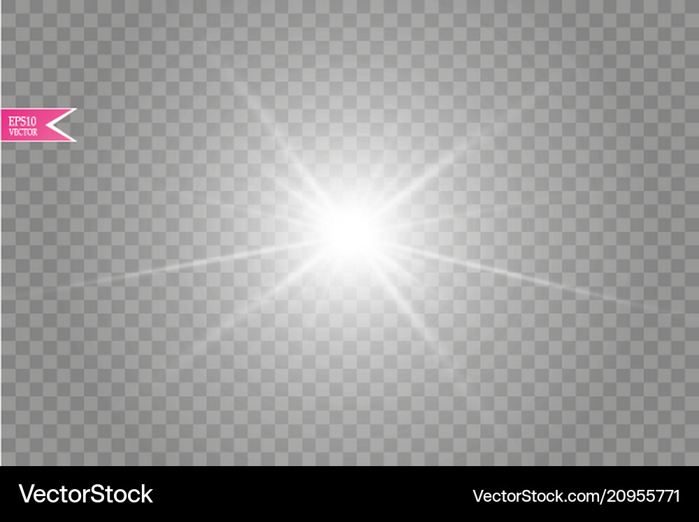 Lens flare effect isolated on transparent Vector Image