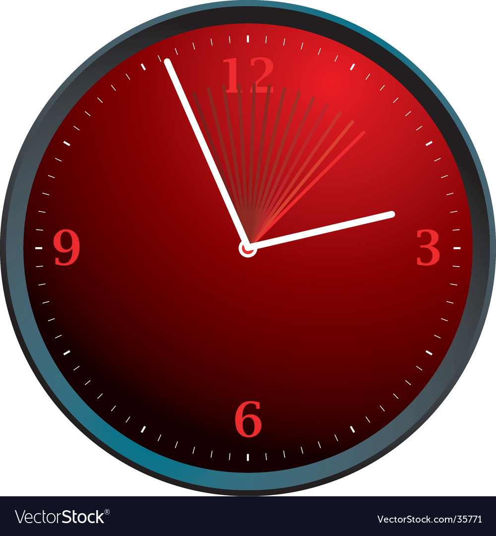 Modern clock Royalty Free Vector Image - VectorStock