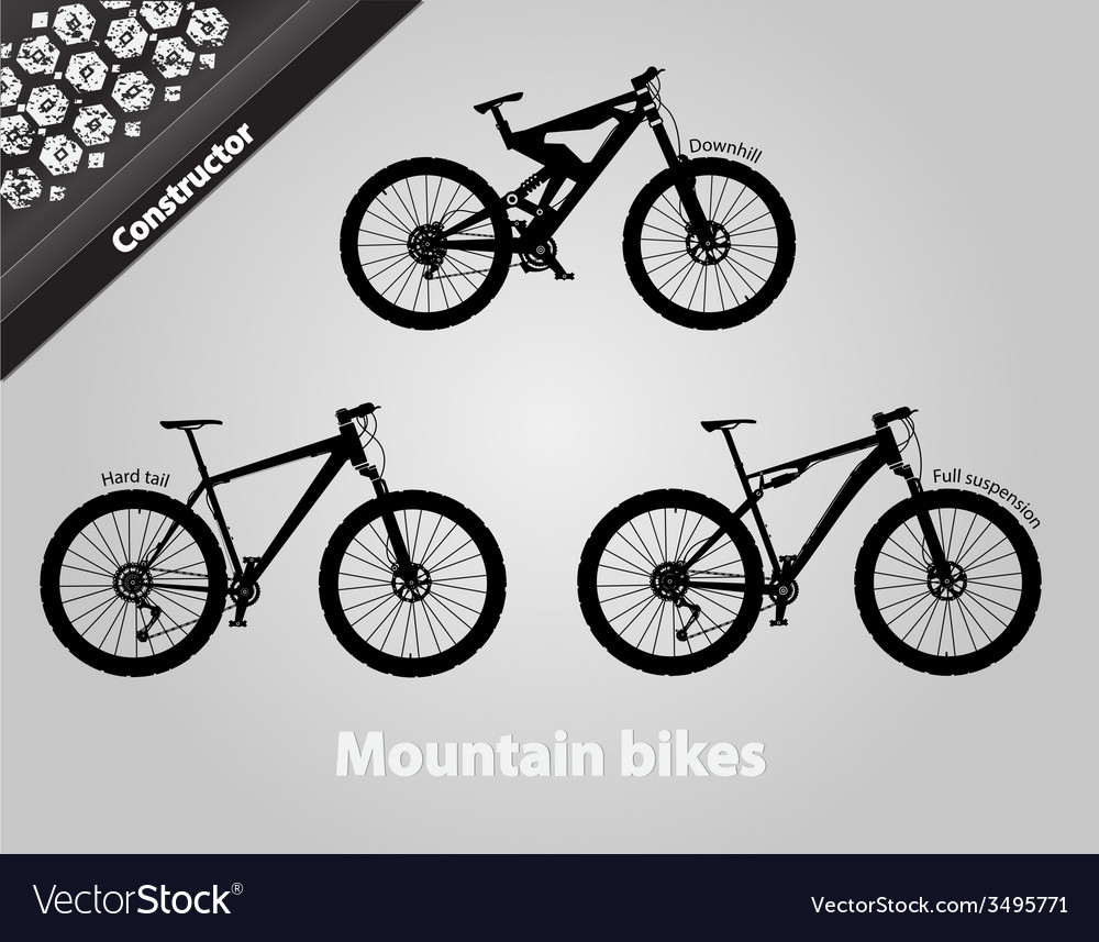 Mountain bikes Royalty Free Vector Image - VectorStock