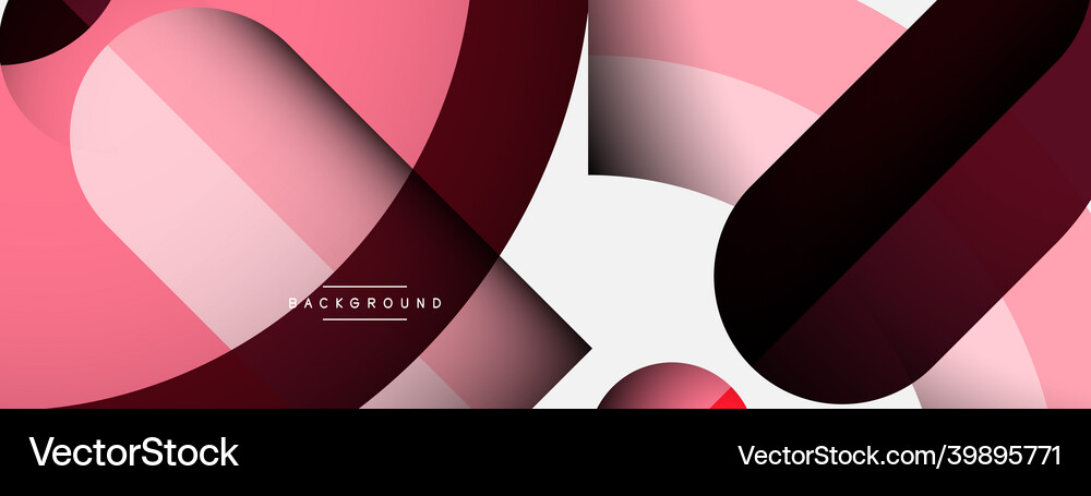 Trendy shapes color minimal design composition Vector Image