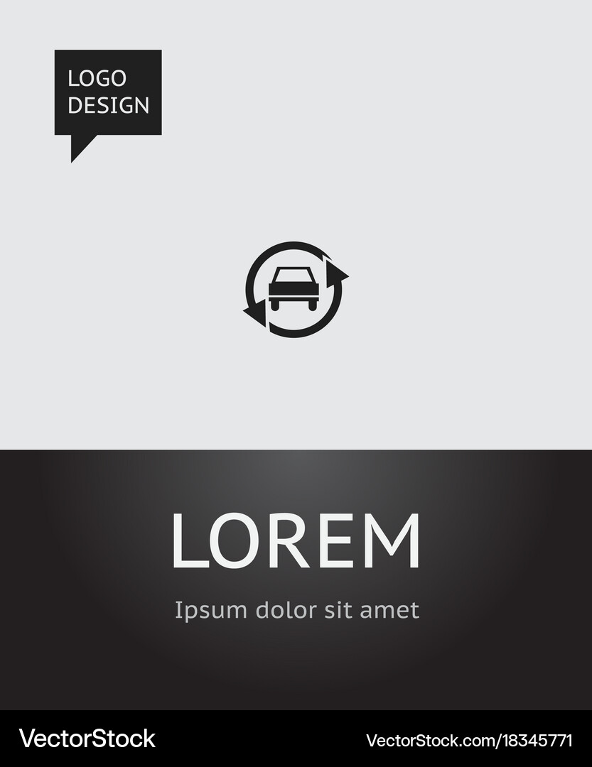 Vehicle symbol on upgrade Royalty Free Vector Image
