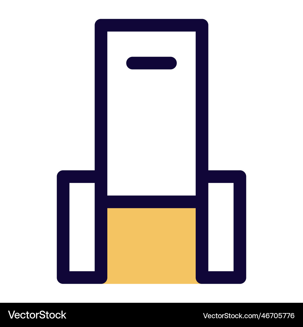 Antique bardic chair with long backrest Royalty Free Vector