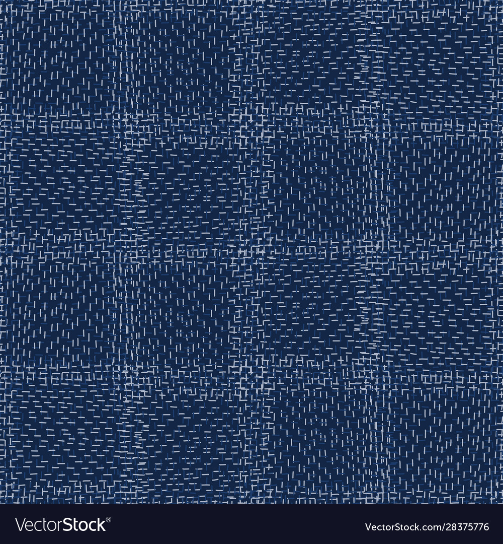 Boro fabric patch kantha pattern darning Vector Image