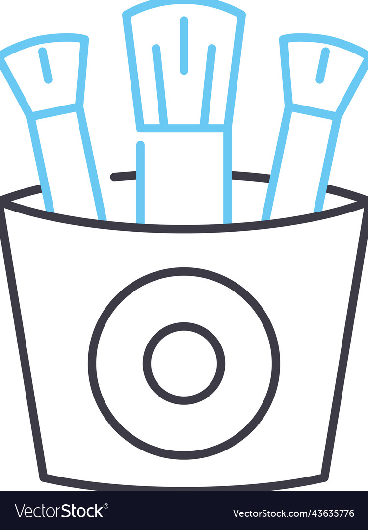 Brushes line icon outline symbol Royalty Free Vector Image