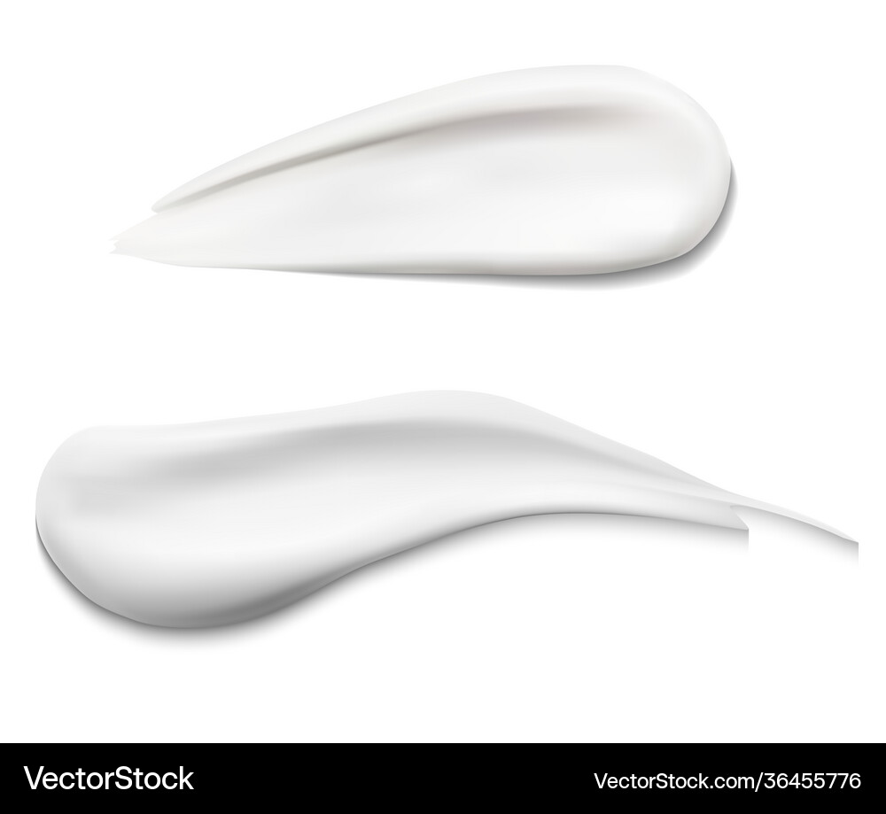 Cream swatch cosmetic smear texture face Vector Image