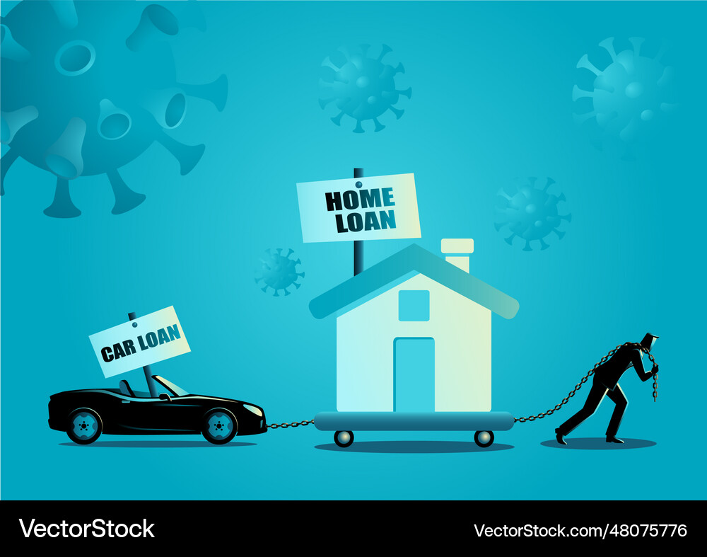 Financial issues due covid-19 pandemic Royalty Free Vector