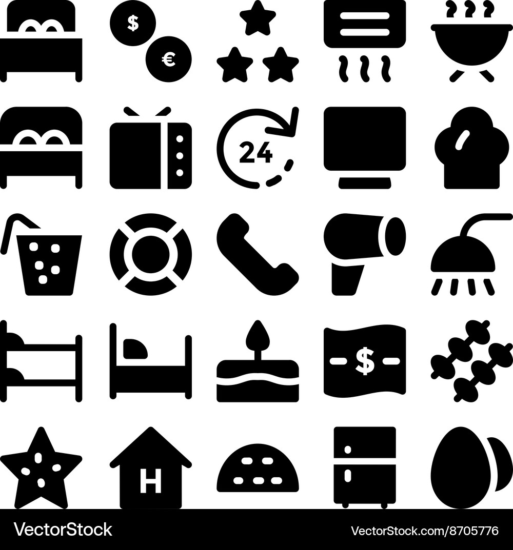 Hotel and Restaurant Icons 13 Royalty Free Vector Image