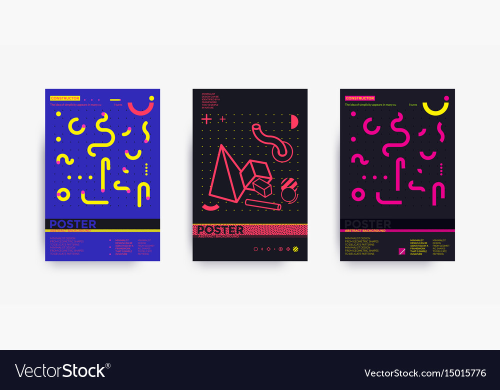 Poster set template Royalty Free Vector Image - VectorStock