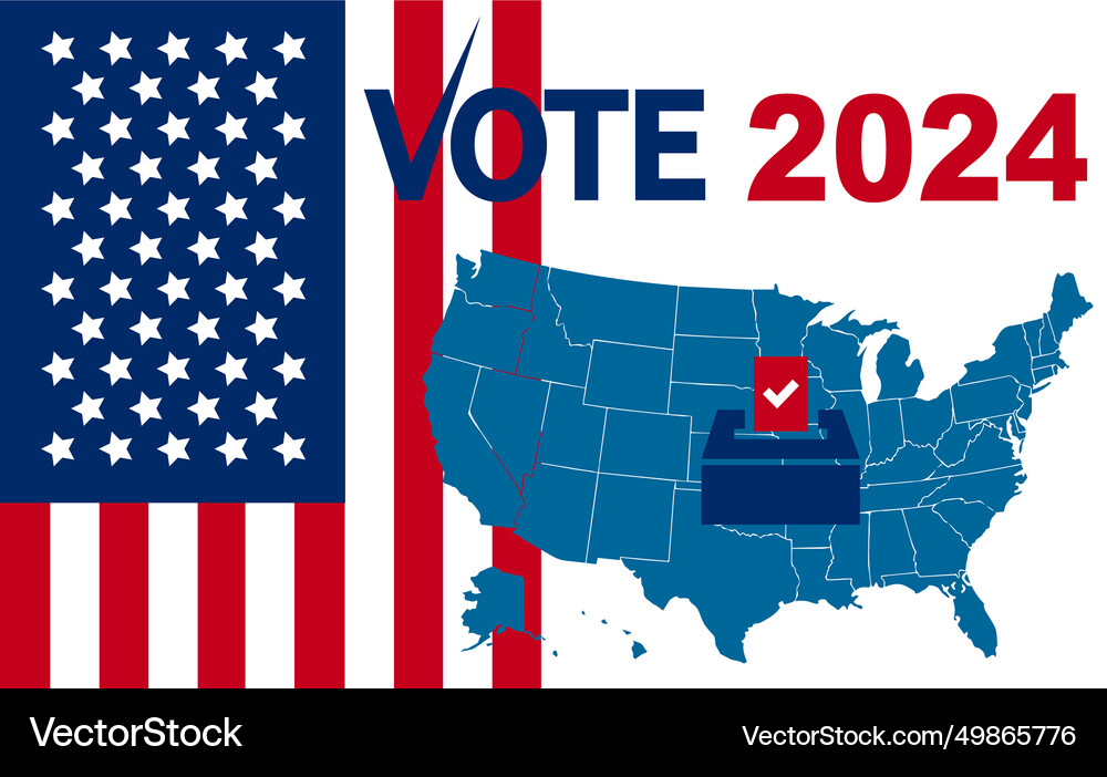 Presidential elections event banner background Vector Image