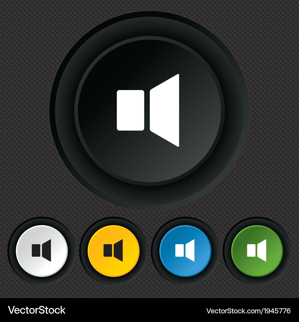 Speaker volume sign icon sound symbol Royalty Free Vector