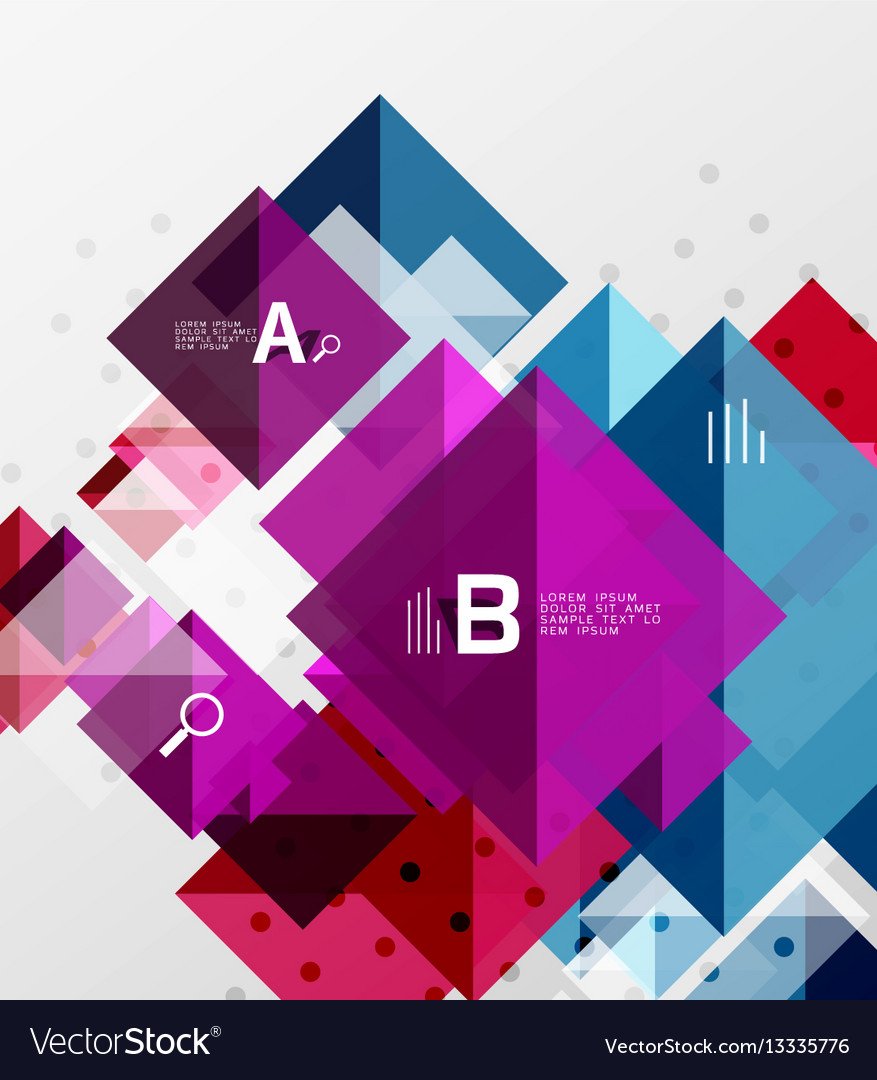 Square abstract background Royalty Free Vector Image