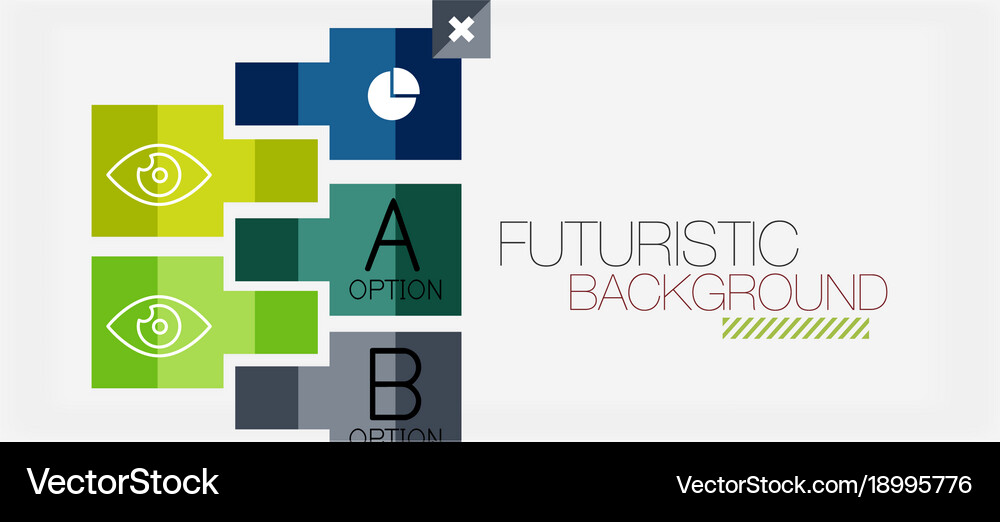 Square shapes banner design geometric abstract Vector Image