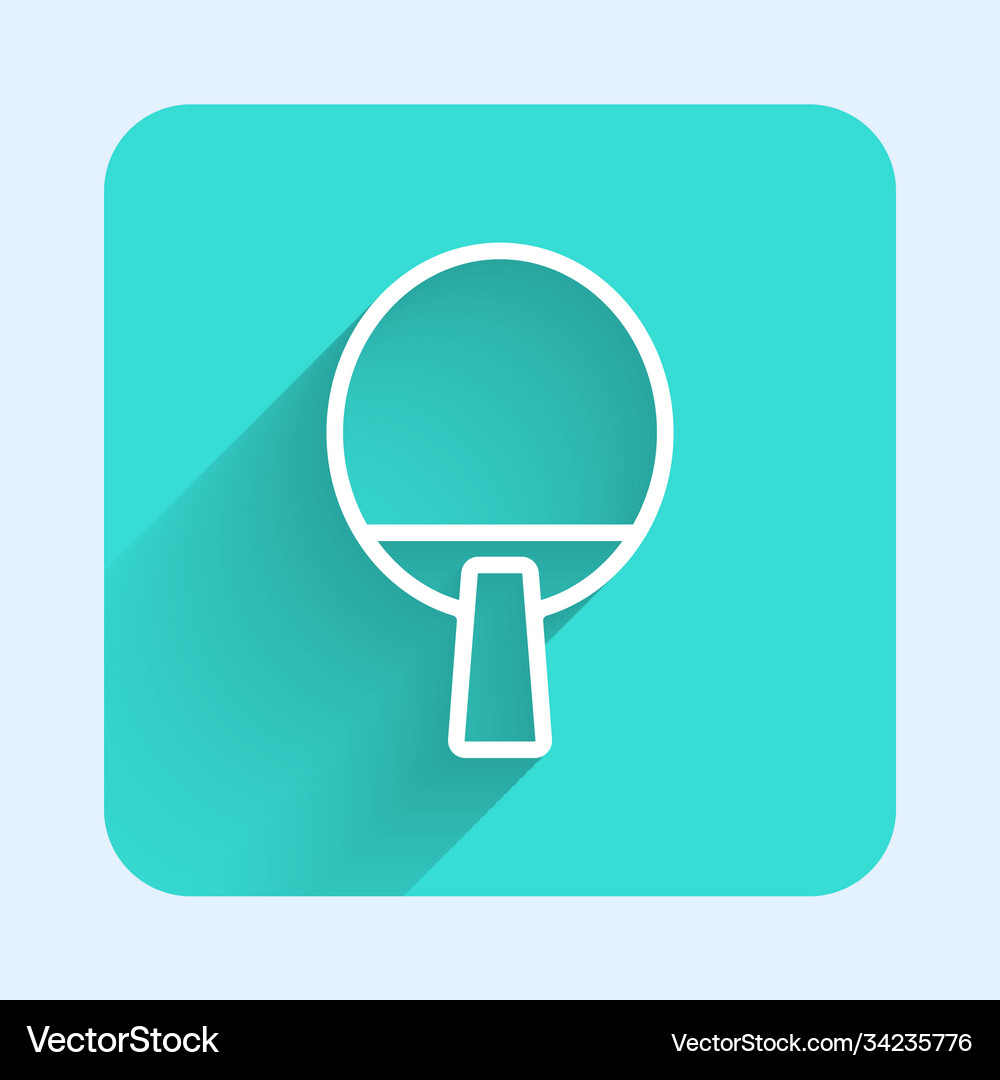 White line racket for playing table tennis icon Vector Image