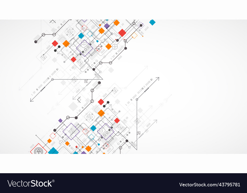 Abstract technology concept circuit board high Vector Image
