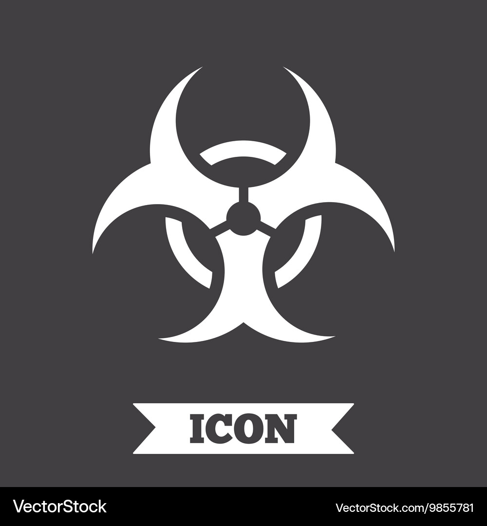 Biohazard sign icon danger symbol Royalty Free Vector Image