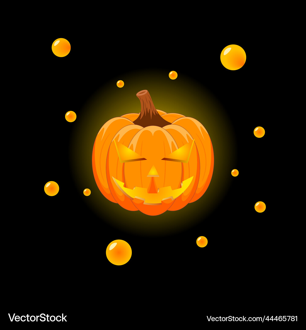 Halloween pumpkin light design Royalty Free Vector Image