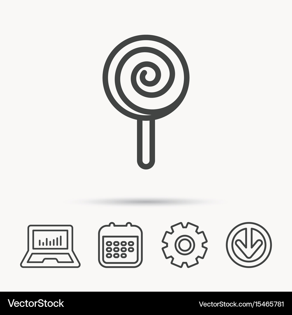 Lollipop icon lolly pop candy sign Royalty Free Vector Image