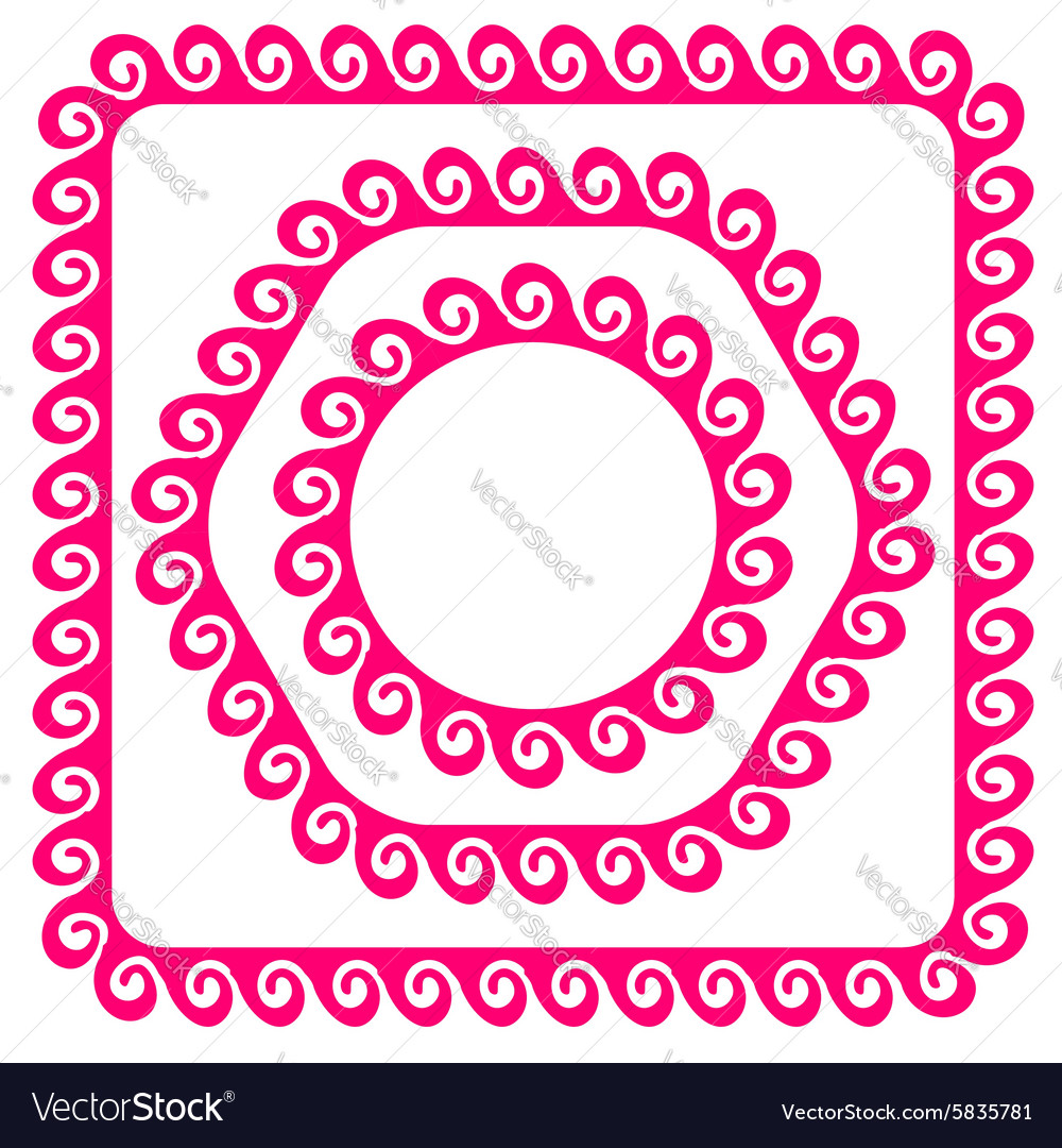 Pink frames Royalty Free Vector Image - VectorStock