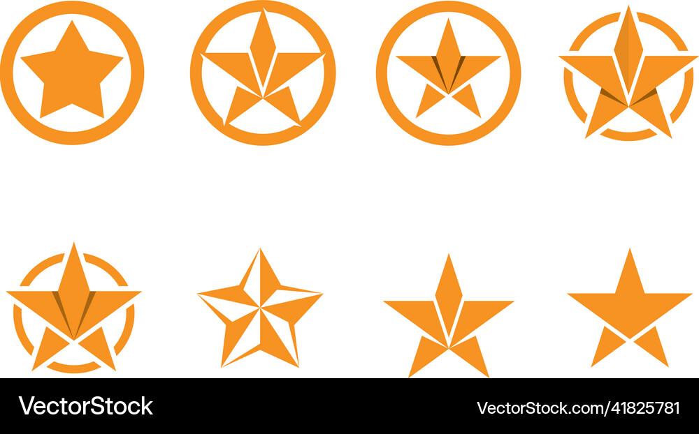 Star logo and symbol icon template Royalty Free Vector Image