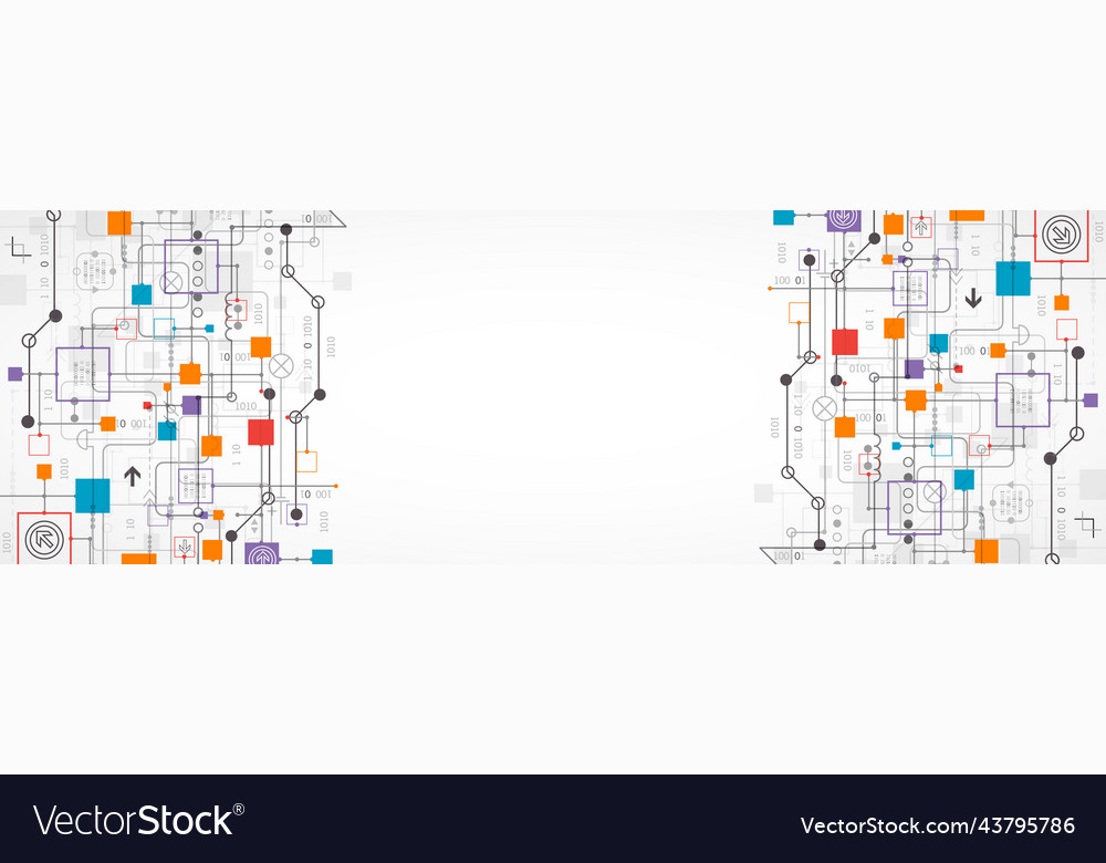 Abstract technology concept circuit board high Vector Image