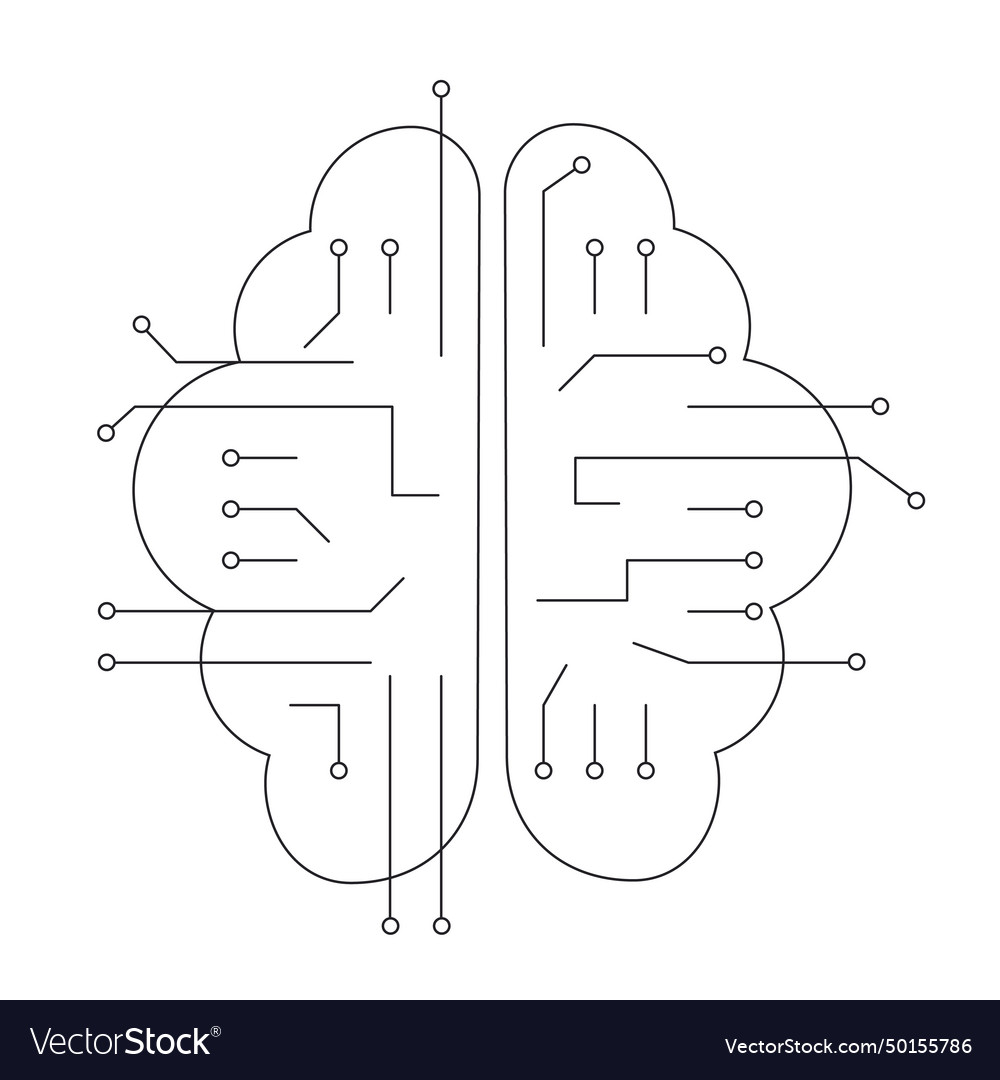 Artificial general intelligence research Vector Image Artificial general intelligence research Vector Image