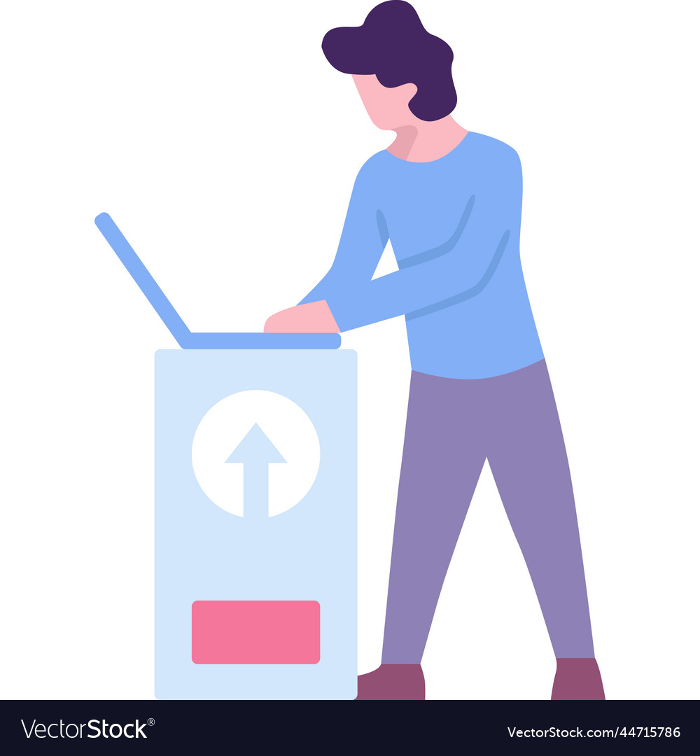 Man doing ci work tool comparison icon Royalty Free Vector Man doing ci work tool comparison icon Royalty Free Vector
