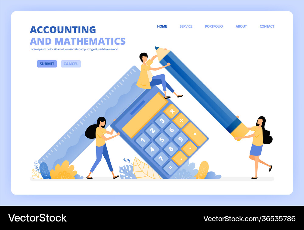 People holding calculators and pencils Royalty Free Vector