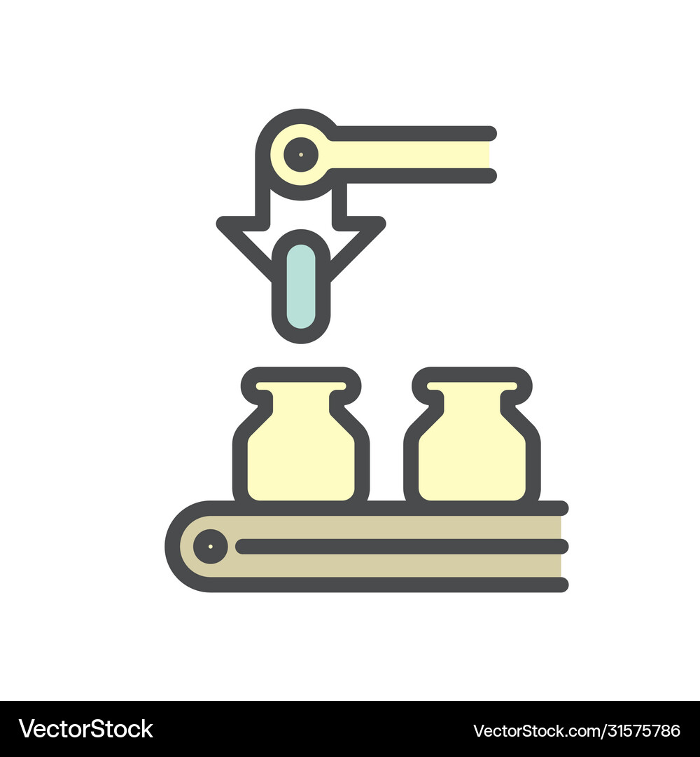 Pharmaceutical production and manufacturing icon Vector Image