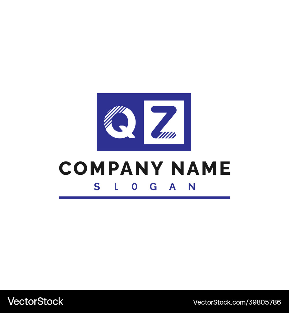 Qz logo design letter logo Royalty Free Vector Image