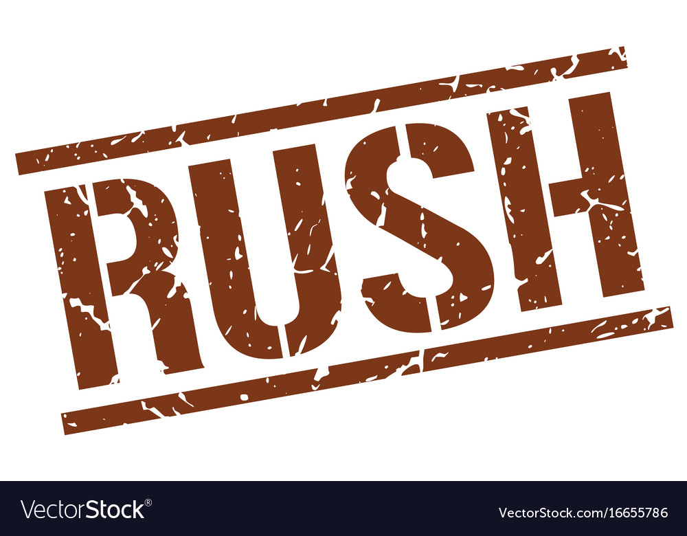 Rush stamp Royalty Free Vector Image - VectorStock