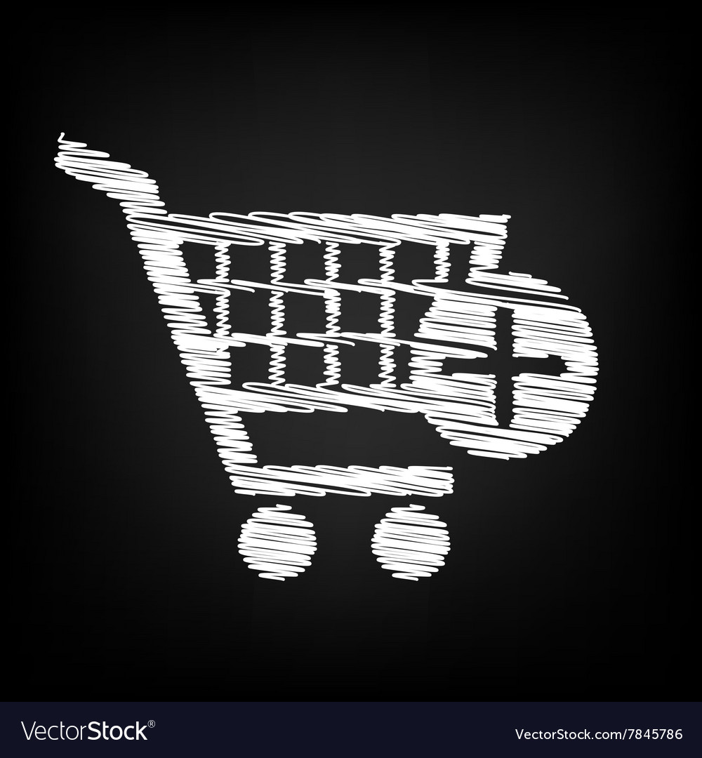 Shopping cart and add mark icon Royalty Free Vector Image