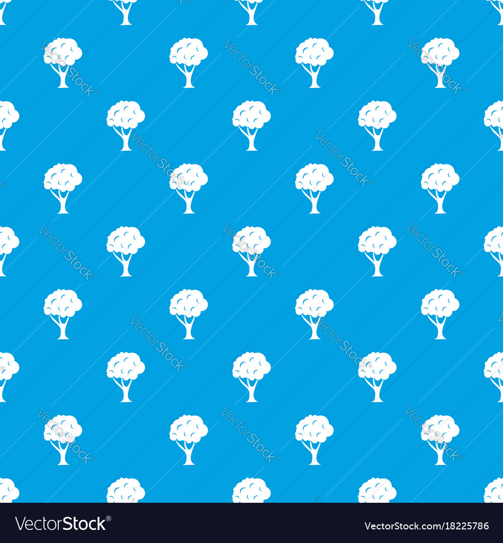 Tree Pattern Seamless Blue Royalty Free Vector Image