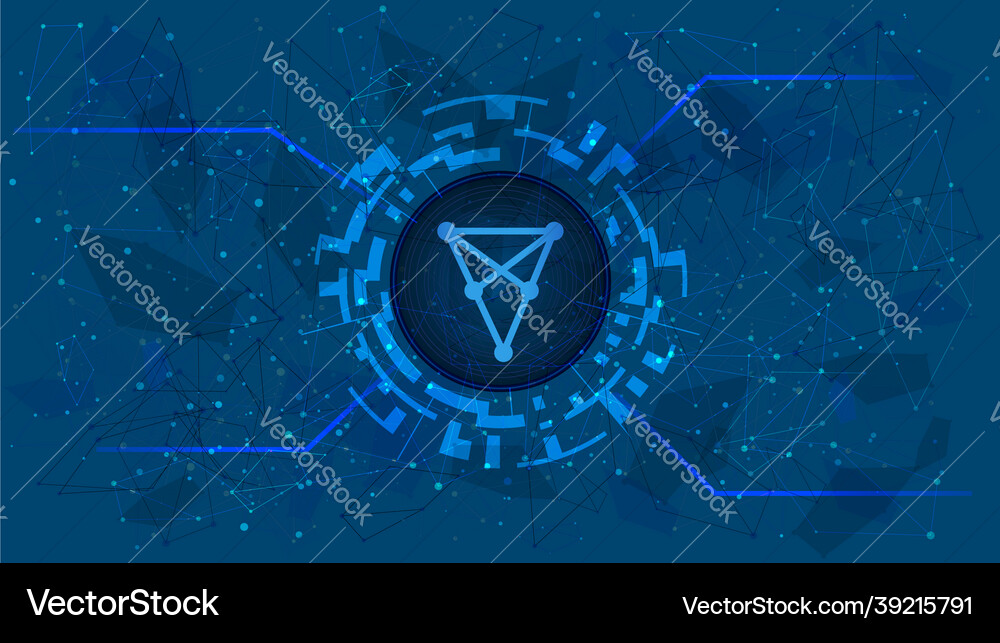 Chiliz chz token symbol in digital circle Vector Image