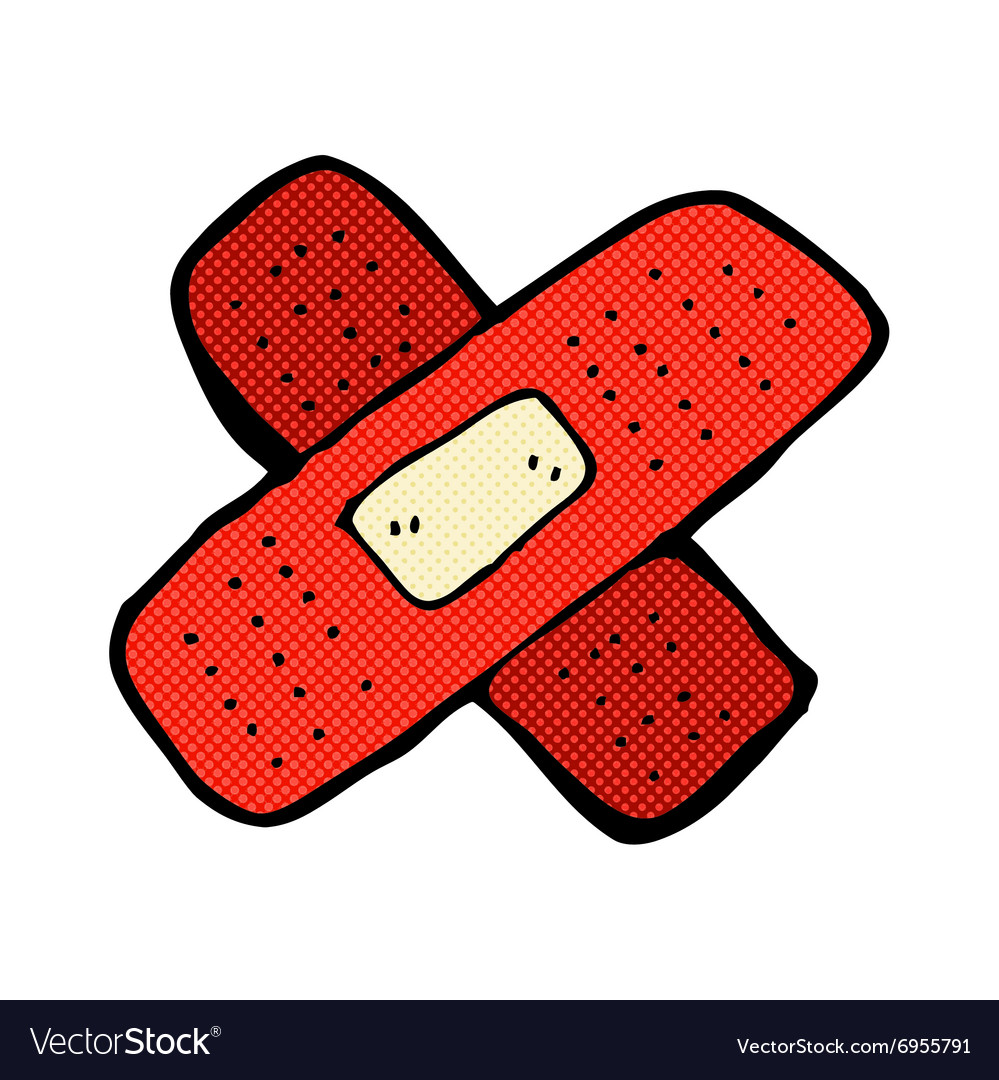 Comic cartoon plaster Royalty Free Vector Image