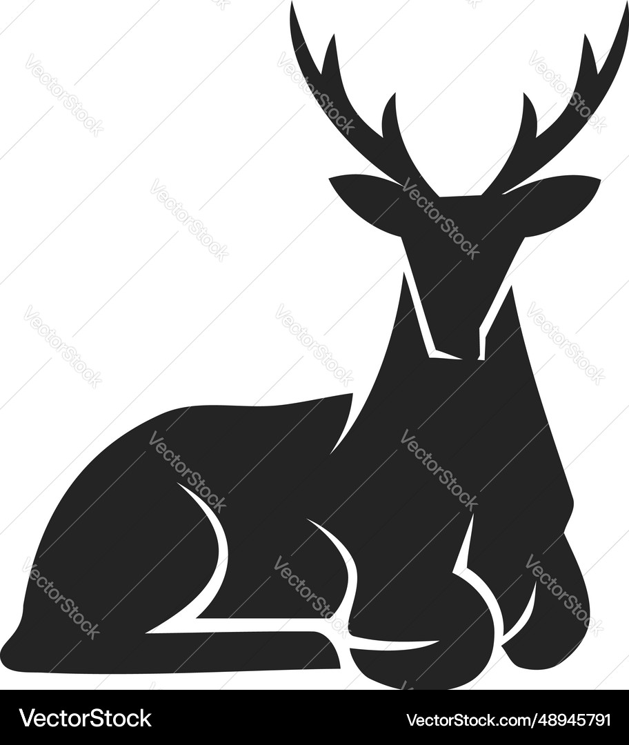 Deer logo template isolated brand identity icon Vector Image