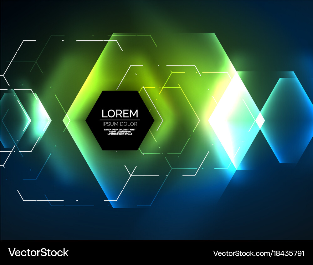 Digital techno abstract background glowing Vector Image