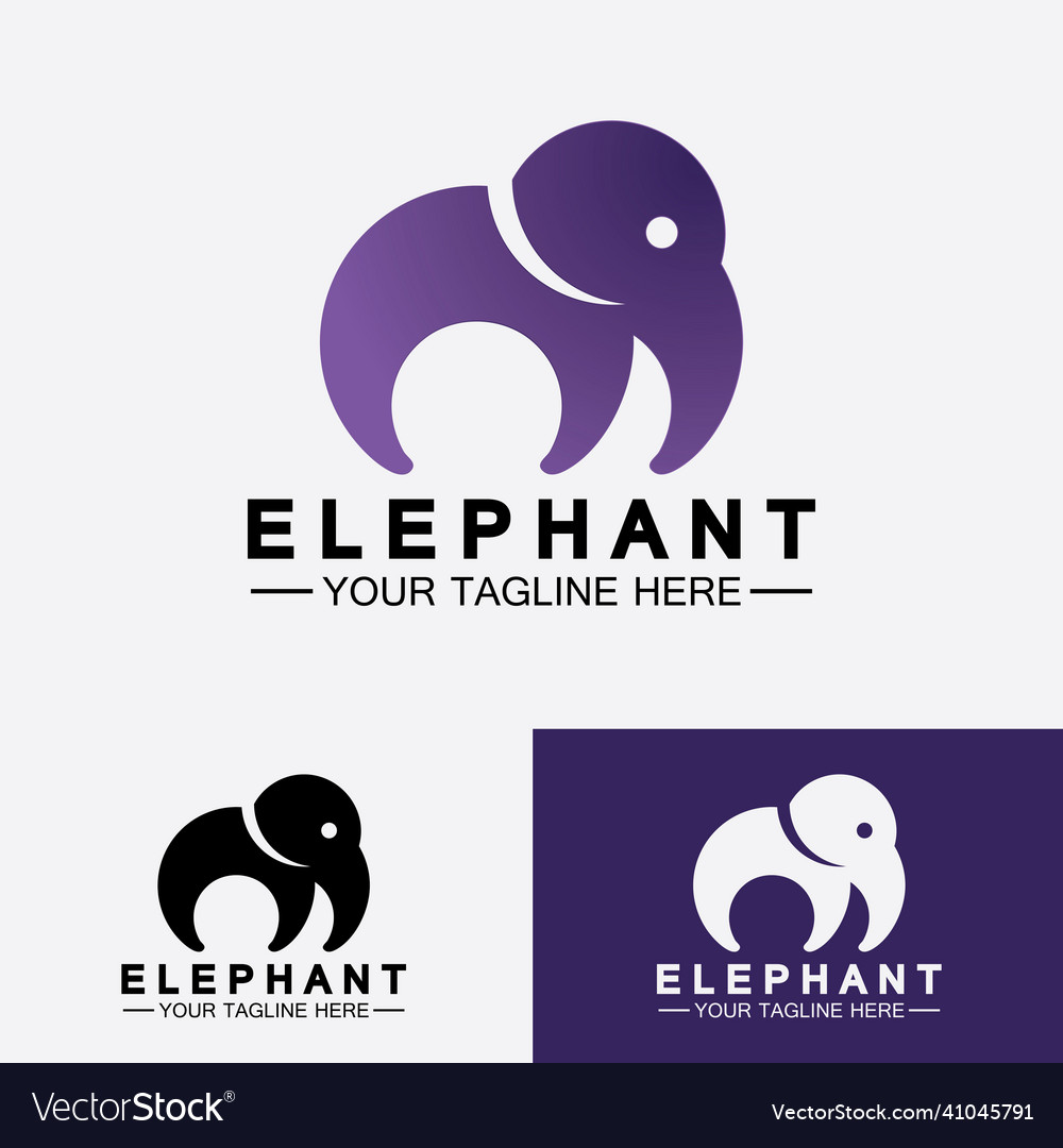 Elephant logo design template Royalty Free Vector Image