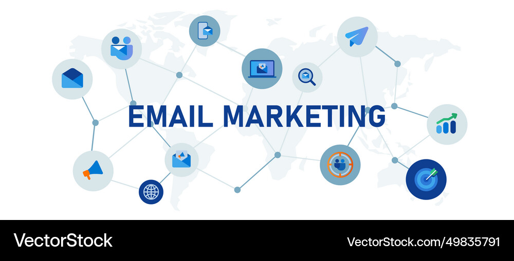 Email marketing to communication with sending Vector Image