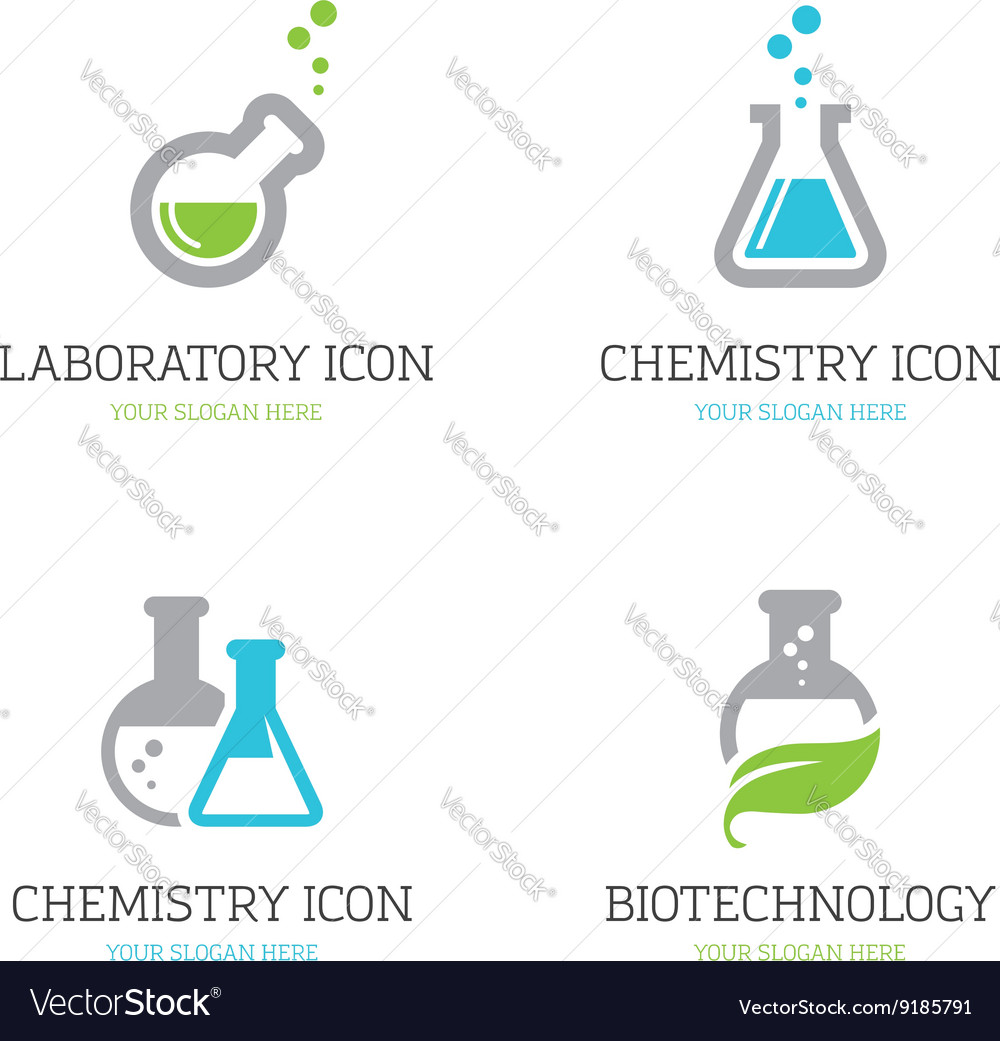 Four flask icons Royalty Free Vector Image - VectorStock