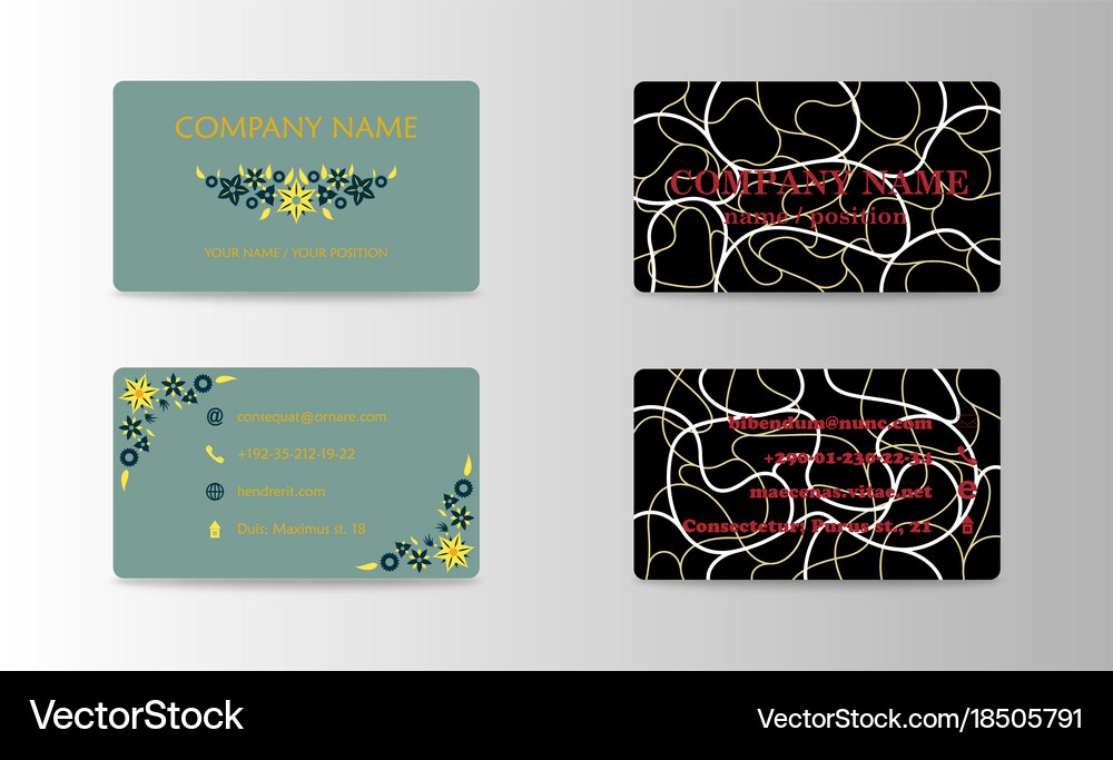 Modern creative and trending business card design Vector Image