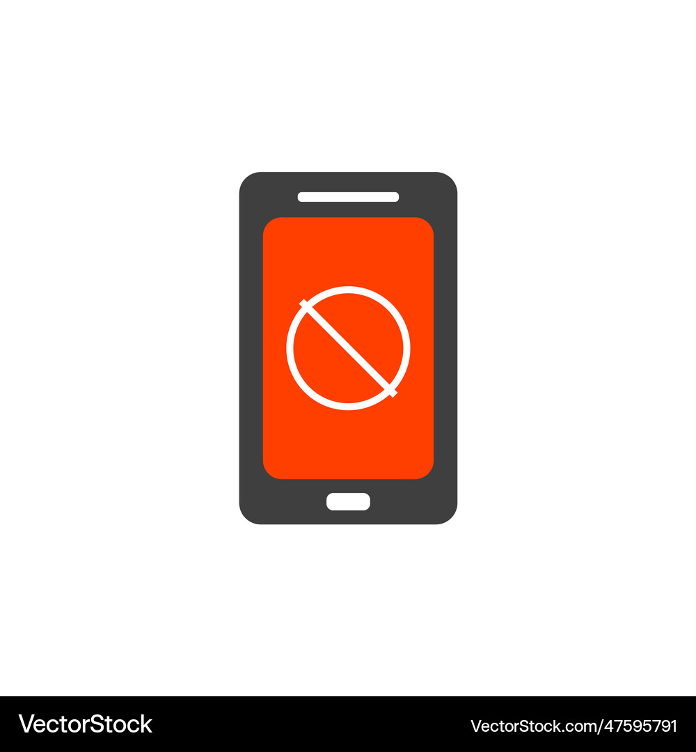 No cell phone sign icon talking and calling Vector Image