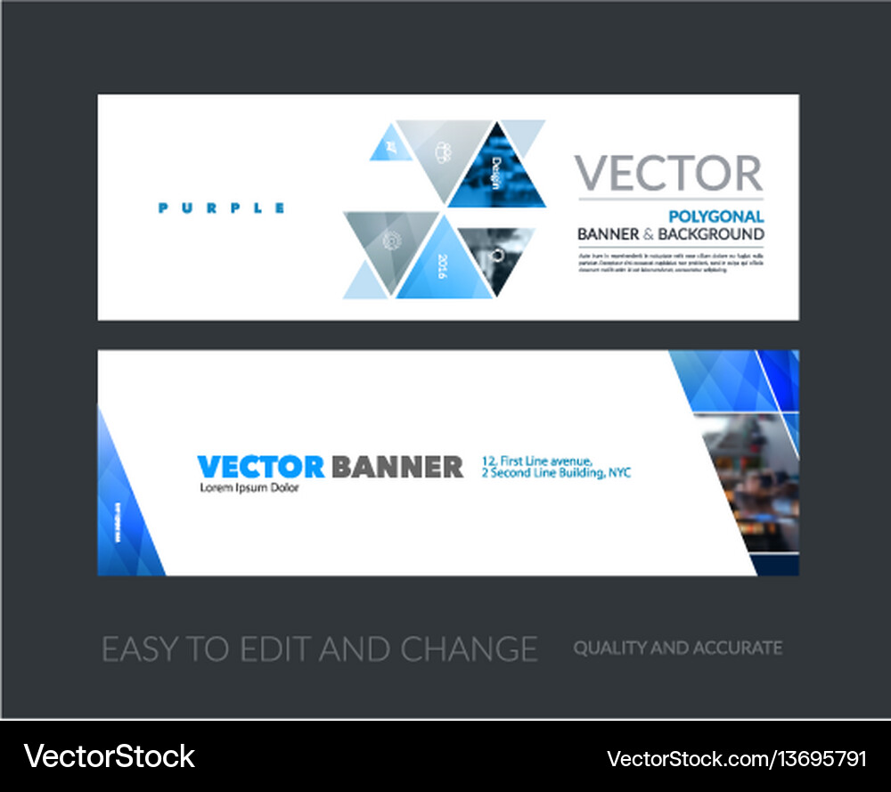 Set of modern horizontal website banners Vector Image