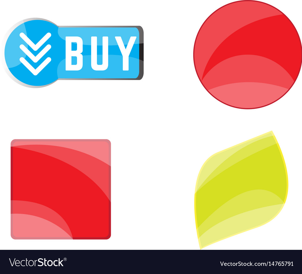 Set of web buttons Royalty Free Vector Image - VectorStock