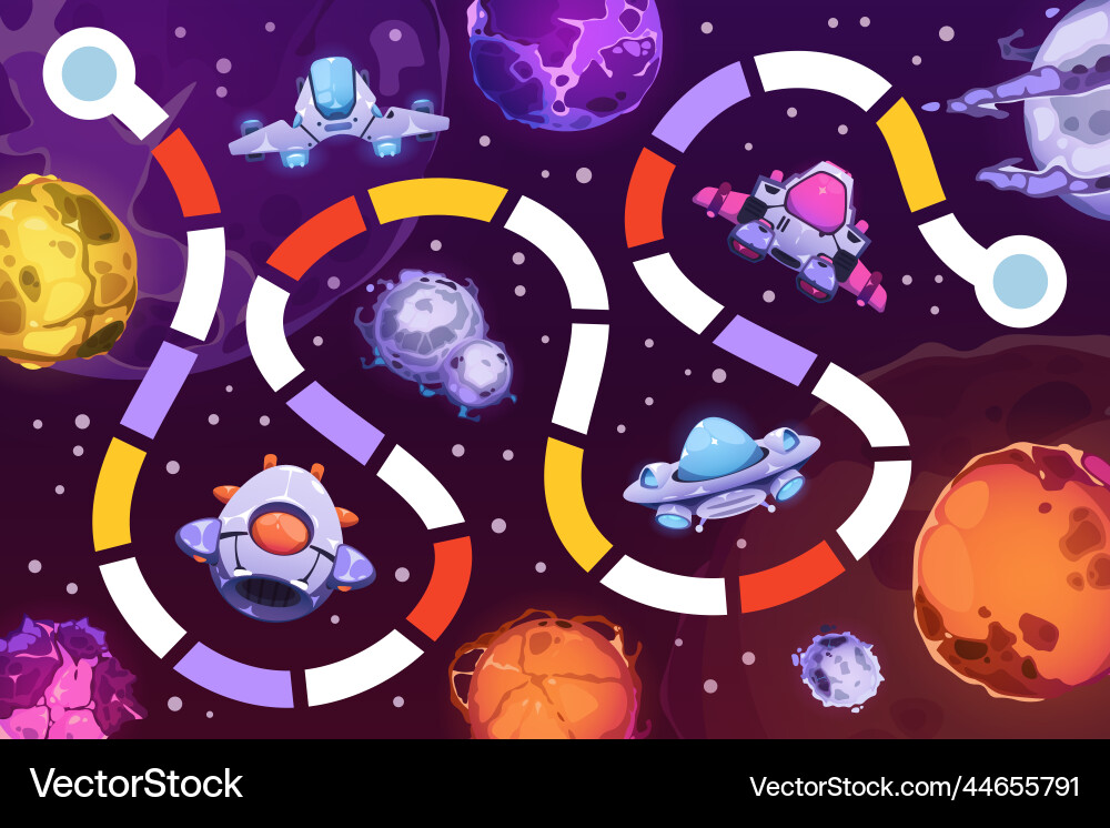 Space board game child fantasy universe riddle Vector Image