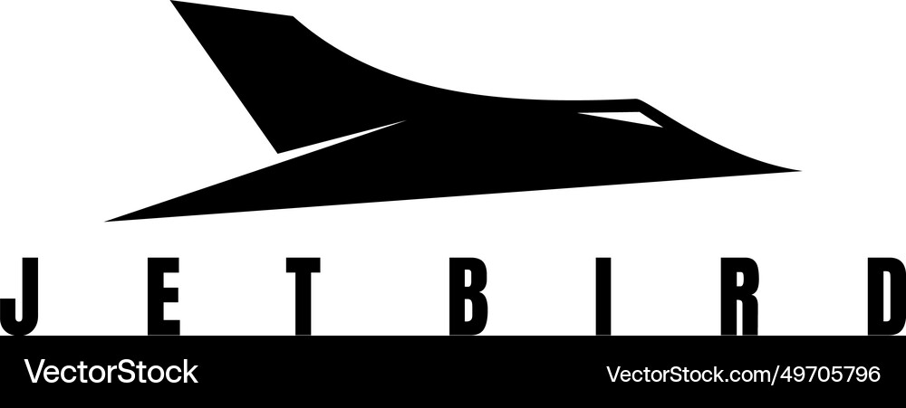 Airplane jet bird logo design art Royalty Free Vector Image