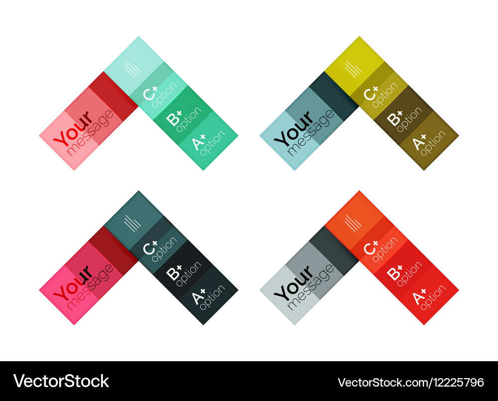 Color stripes infographics templates Royalty Free Vector
