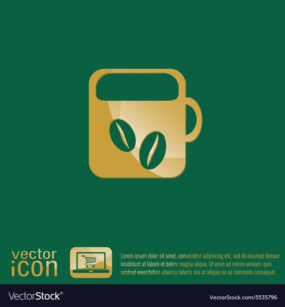 Cup of hot drink icon cafe or diner Royalty Free Vector