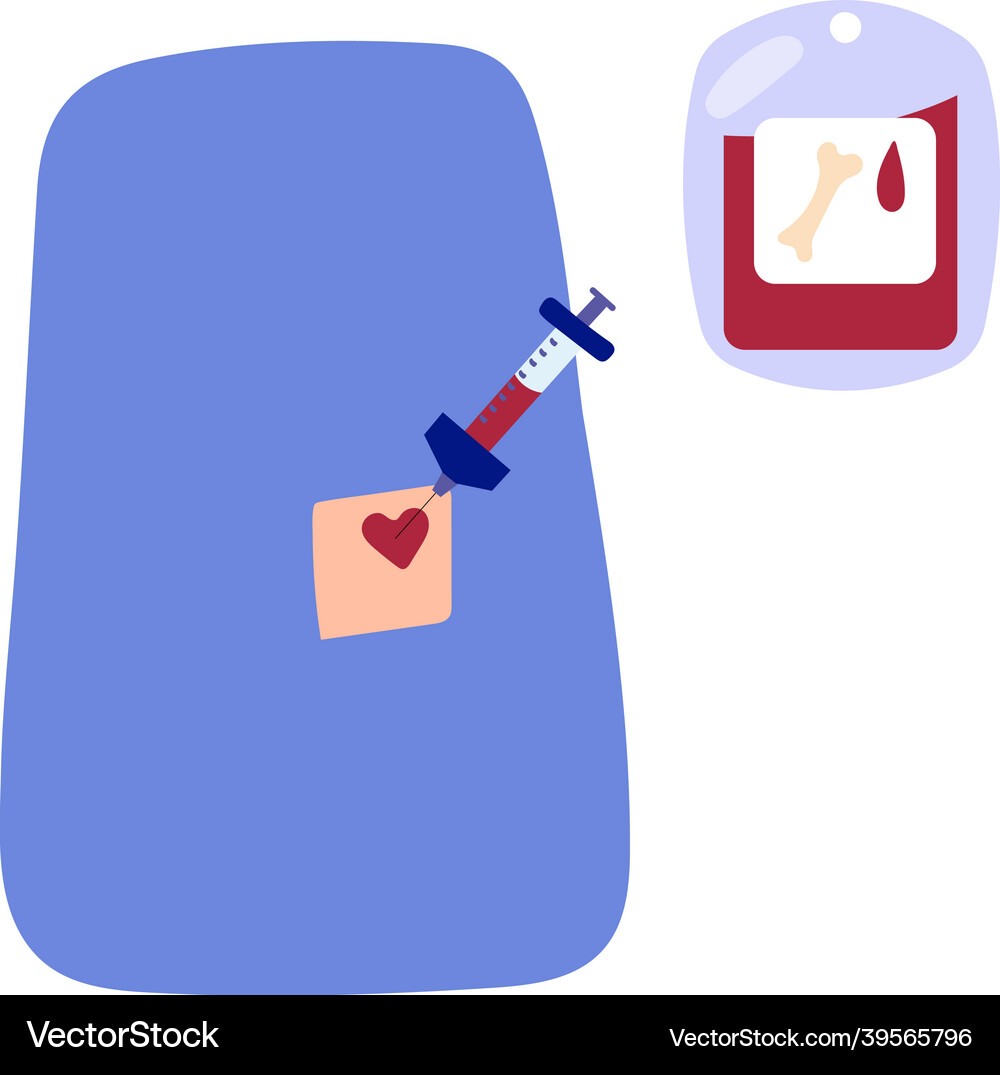 Doctor collects the bone marrow Royalty Free Vector Image